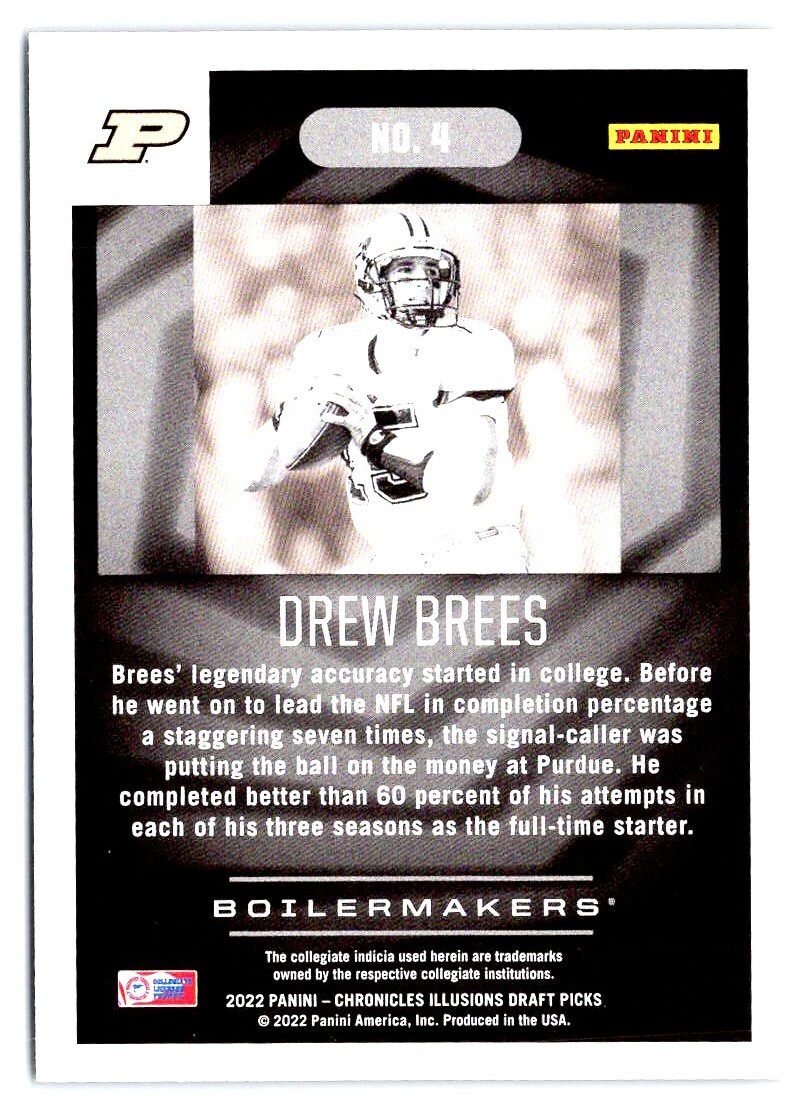 DREW BREES 2022 PANINI CHRONICLES ILLUSIONS DRAFT PICKS #4 | eBay