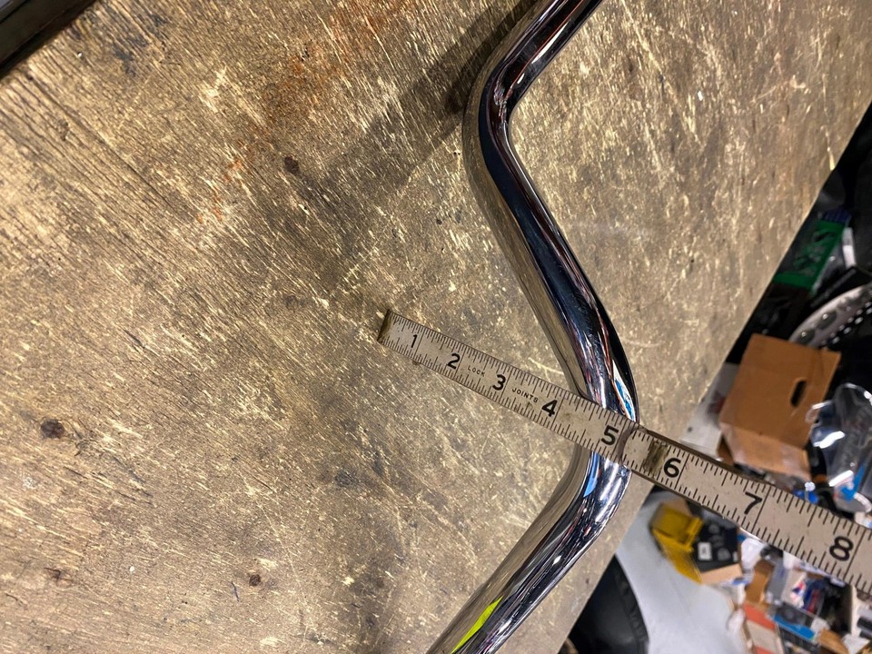 Custom Harley Fatboy Road King Handlebars 34" Wide Chrome 5" tall FLH ...