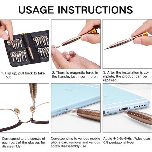 25 in1 Precision Screwdriver Set Computer Repair Torx Tool Kit Laptop ...