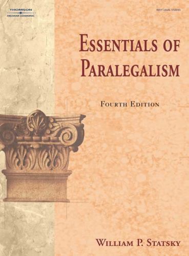 Essentials of Paralegalism by William P. Statsky (2005, Perfect) for ...