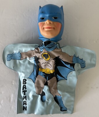 Batman Hand Puppet Ideal Toys 1966 Vintage Plastic Collectible 10.5 ...