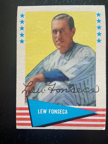 1961 Fleer Baseball Greats Lew Fonseca Autograph Card #27 (Died 1989 ...