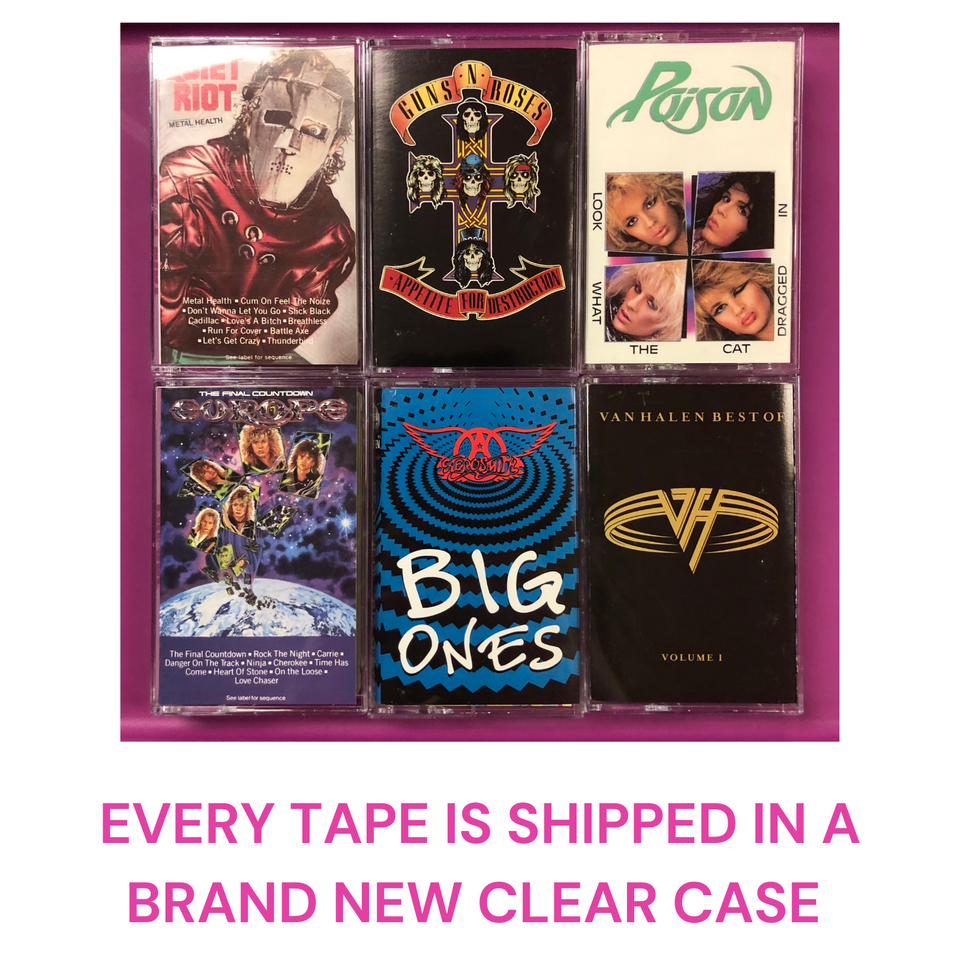 80s METAL CASSETTE TAPES - AC/DC MOTLEY CRUE KISS DEF LEPPARD (BUILD UR ...