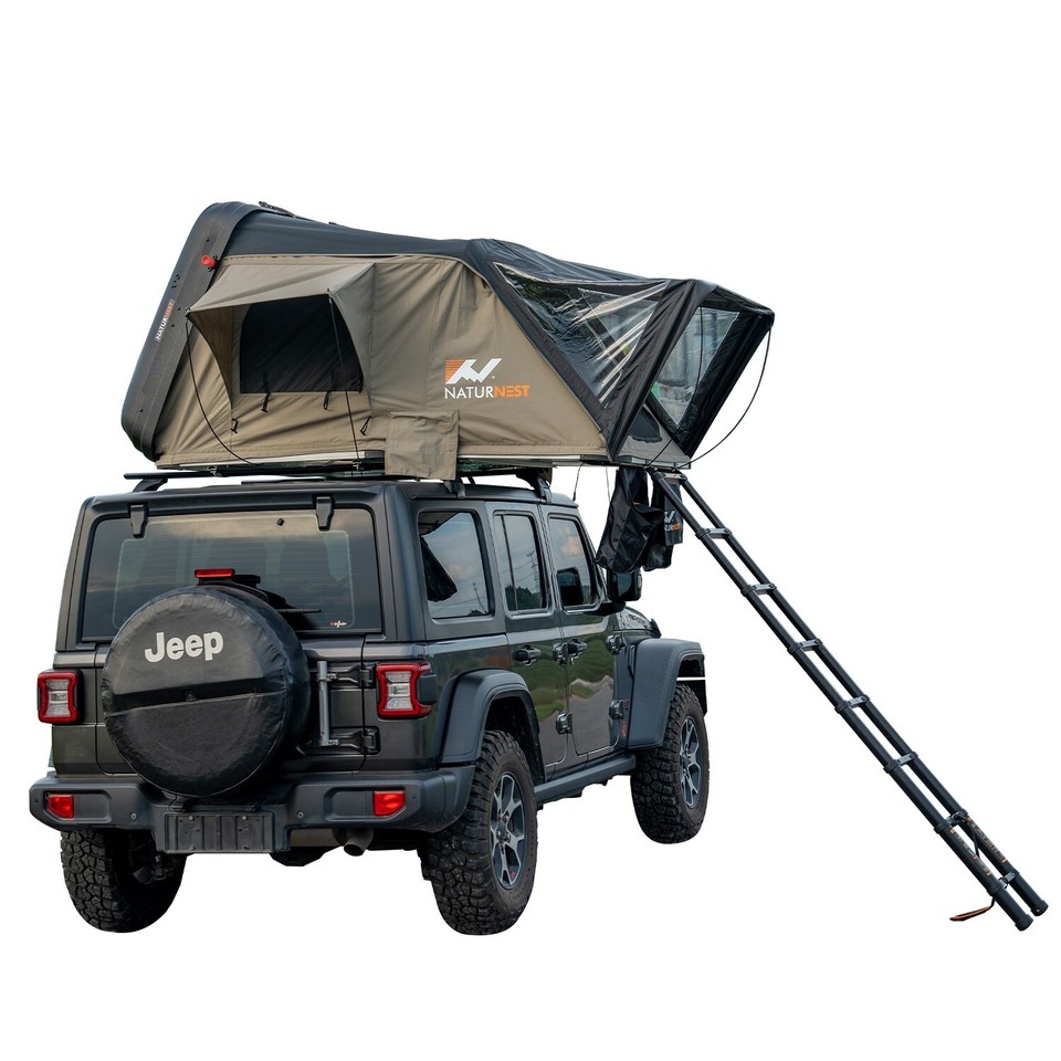 Naturnest ABS Clamshell Roof Top Tent Hardshell Camping Overland Tent w ...