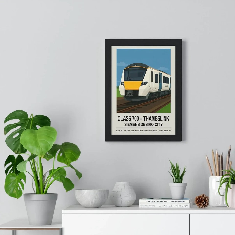 Class 700 Thameslink Train Poster | Siemens Desiro City Railway Wall ...