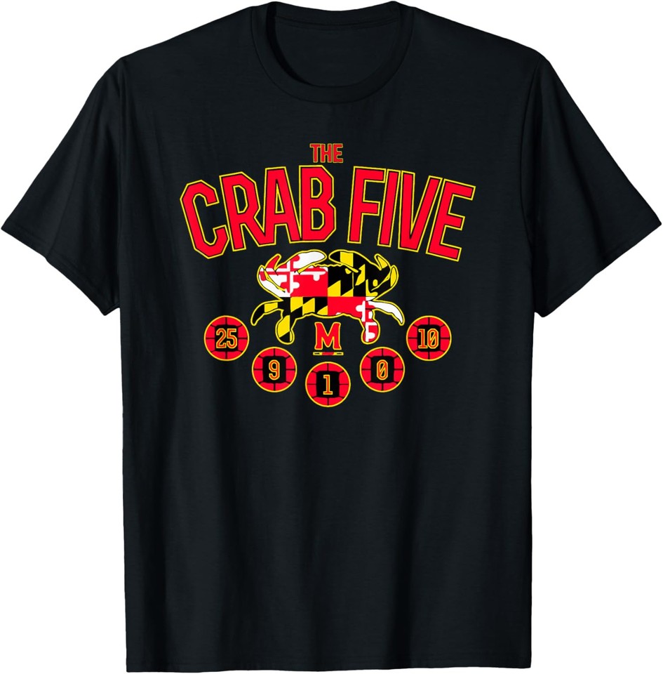 The Crab Five Crab Flag Maryland Design Unisex T-Shirt | eBay
