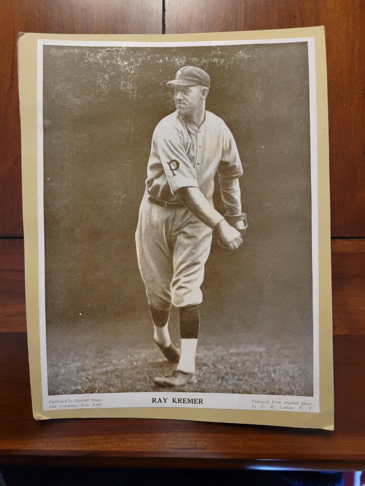 1910-57 M114 baseball magazine photo Ray Kremer Pittsburgh pirates nice ...