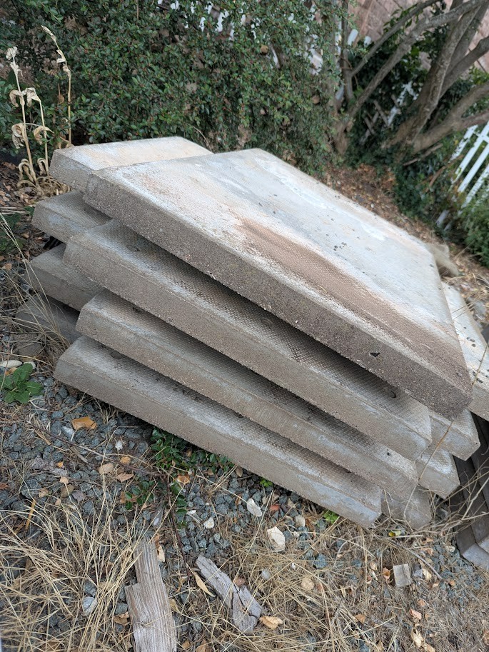 Paving Flags Slabs Used 9 x 60cmx60cmx4.5cm and 8 x 60cmx90cmx4.5cm ...