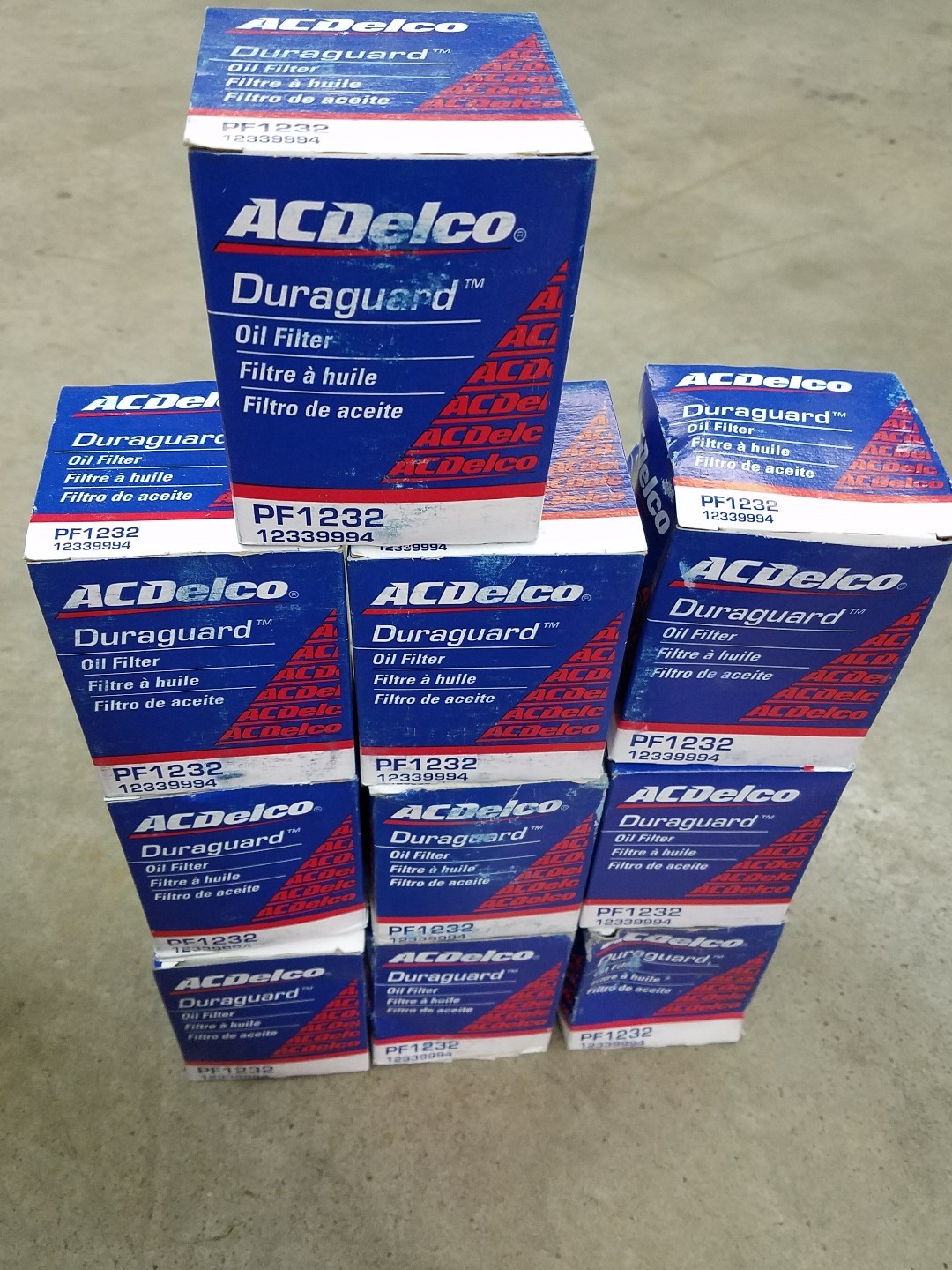 Lot Of 10 Chevy GM Dealership OEM Oil Filters Acdelco PF1232 12339994 ...
