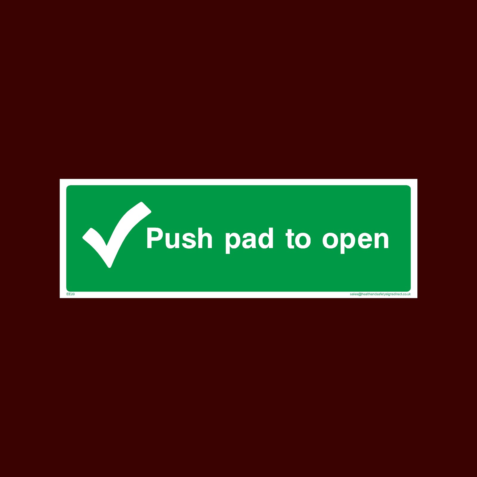 Fire Exit / Push Bar / Emergency / Push Pad - Plastic Sign, Sticker ...
