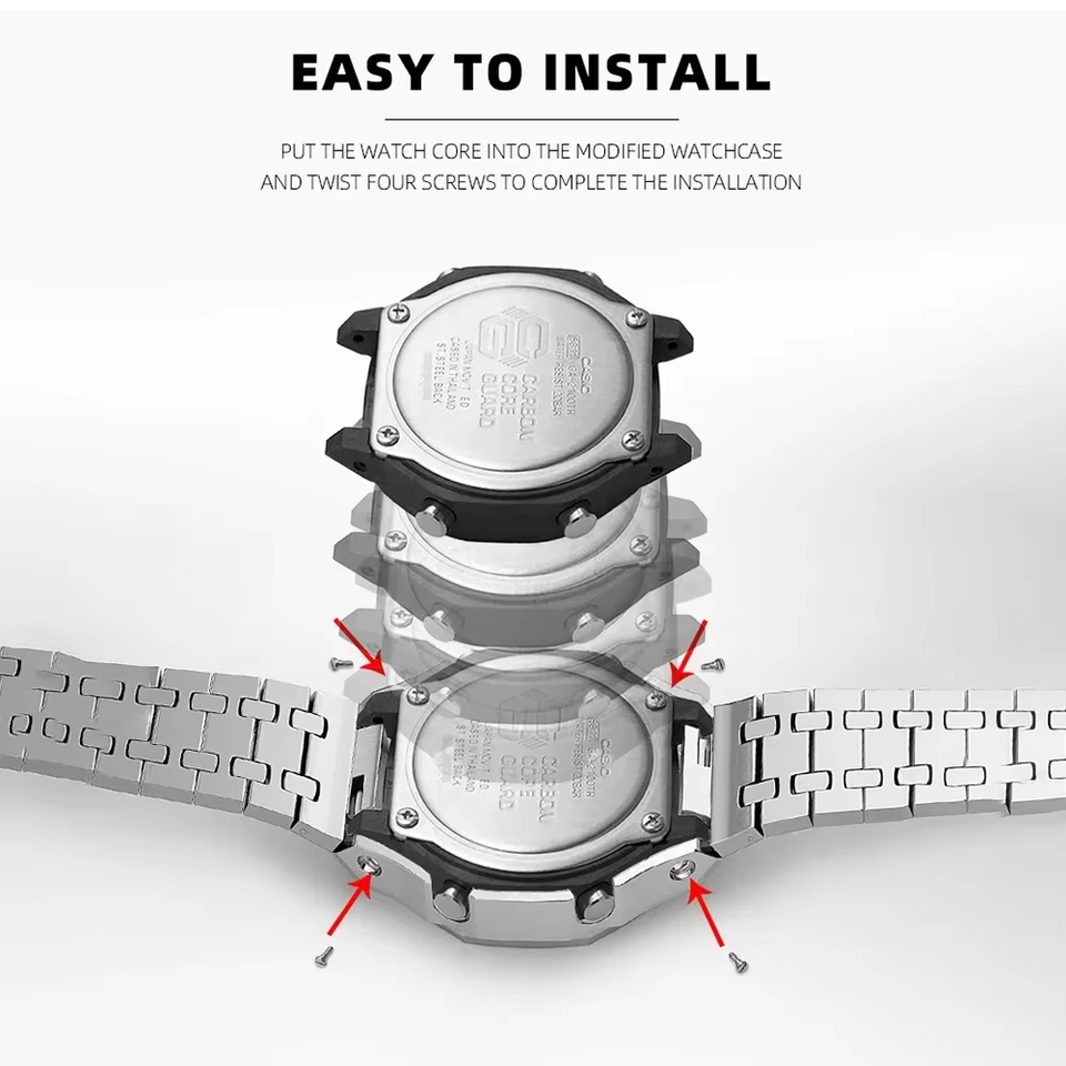 Casioak Metal Bezel Strap for DW5600 5610 Modification Mod Kit ...