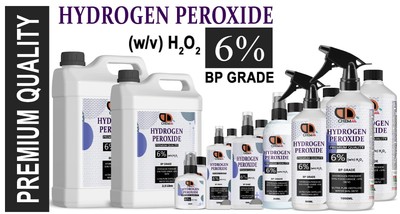 HYDROGEN PEROXIDE 6% Premium Quality VARIOUS SIZES SAME DAY DISPATCH UK ...