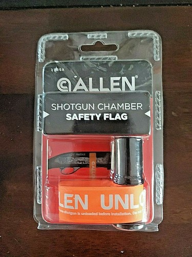 Allen Shotgun Chamber Safety Flag Orange UNLOADED Fits 20 and 12 Gauge ...
