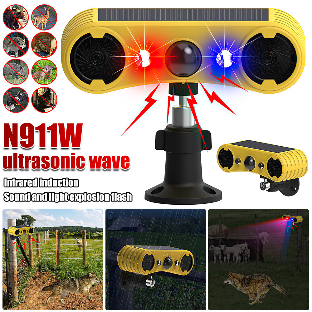 Bark Alarm Motion Detector Solar Outdoor Motion Sensor Alarm Dog