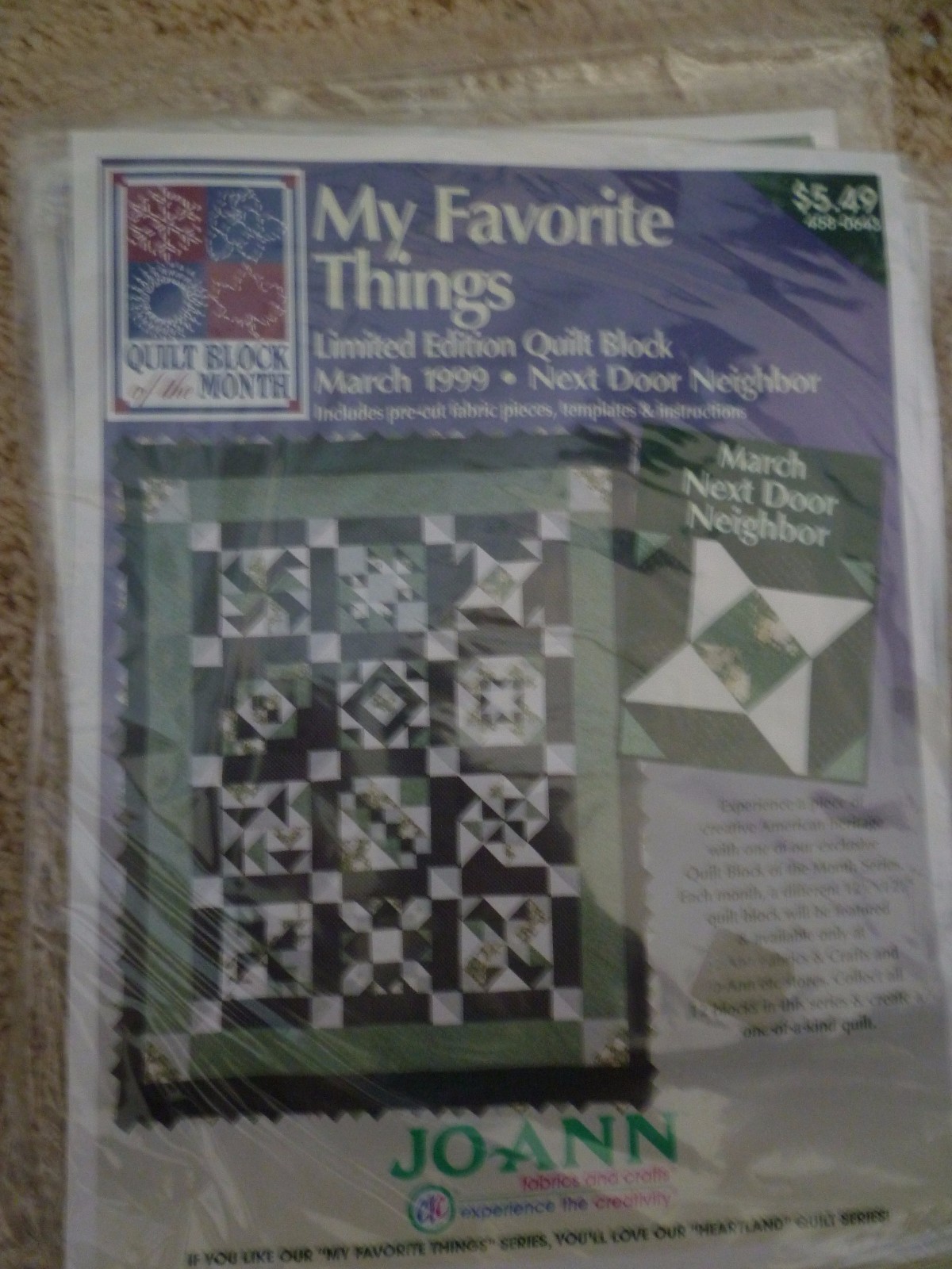 My Favorite Things Quilt Jo Ann Fabric & Craft Quilt Blocks of the ...