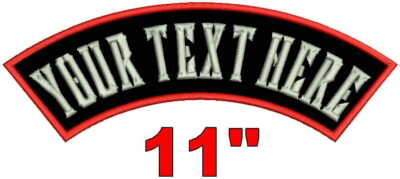 Custom Embroidered 11" Top Rocker Patch MC Biker Motorcycle Club Jacket ...