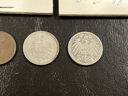 Lot Of 5 Coins Germany Swastika WW2 1844 Kreuzer 50 Reichspfennig Reich ...