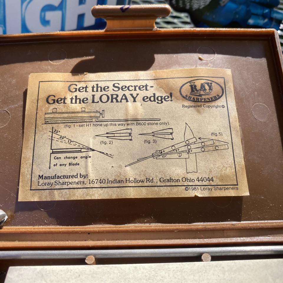 Vintage Ray Loray Sharpeners Knife Sharpening Kit with Case Made in USA ...