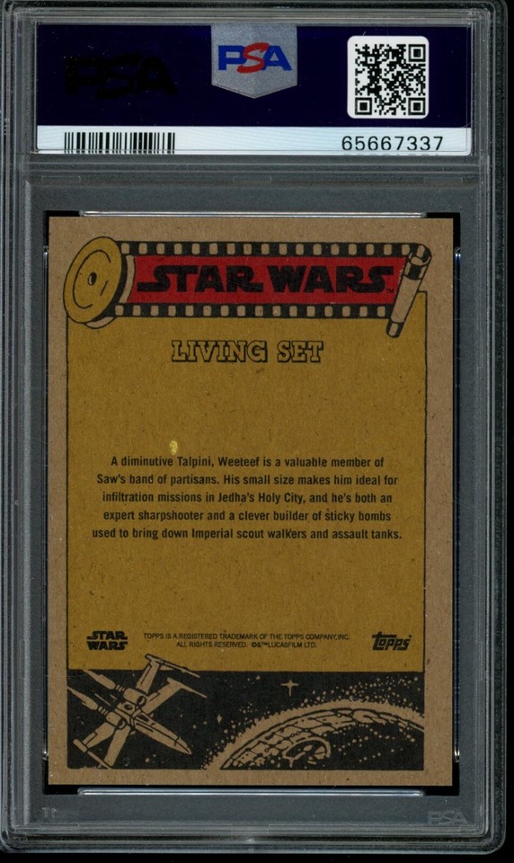 2022 Topps Star Wars Living Set #280 Weeteef Cyu-Bee PSA 9 Mint SP Card ...