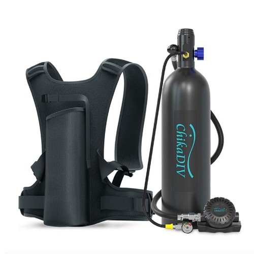 Portable Scuba Tank Set Mini Lung Diving Tank 2L,30-35 Minutes Backup ...