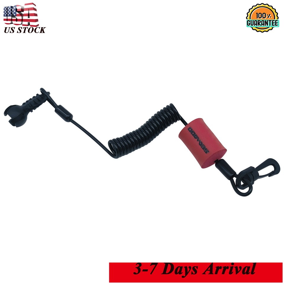 Red Safety Lanyard Key Cord Clip For Sea-Doo 278002843/278003410 Spark ...
