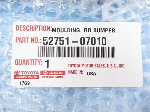 Genuine OEM Toyota 52751-07010 Rear Bumper Molding 2013-2018 Avalon | eBay