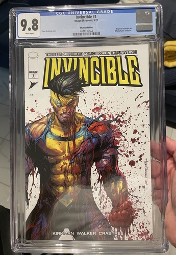 INVINCIBLE #1 WhatNot Tyler Kirkham Trade Dress Battle Damage Skybound ...