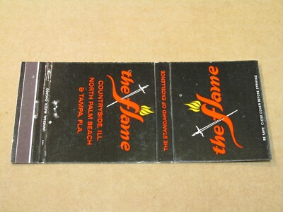 AG268 Matchbook Cover The Flame North Palm Beach Tampa Florida FL | eBay