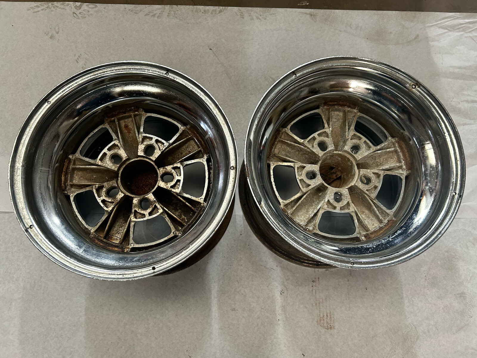 Cragar S/S Mag Wheels 15x10 Deep Dish Chevy Ford Mopar Drag Race Hot ...