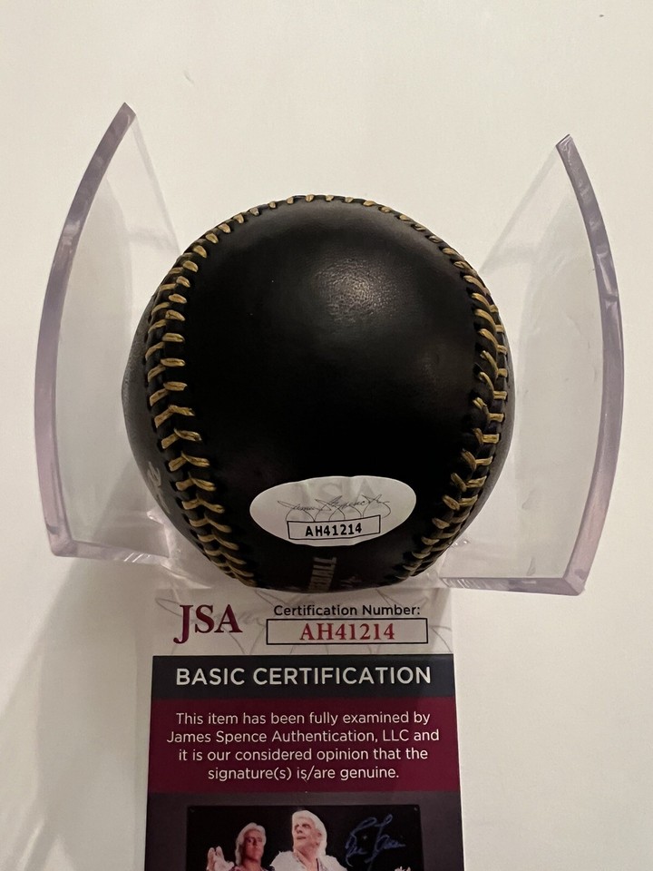 wes moore governor signed autographed black romlb baseball jsa coa ...