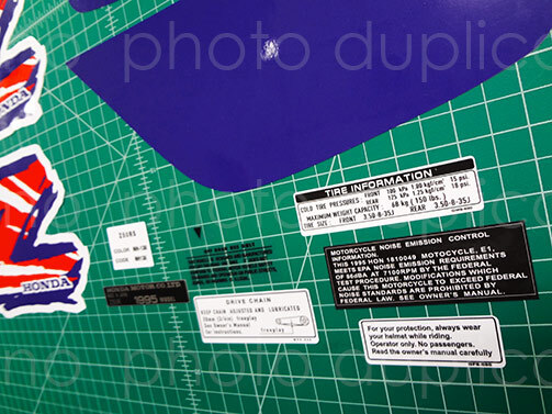 95' 1995 Z50 Z50R Vintage 12pc decals sticker autocollants graphics ...