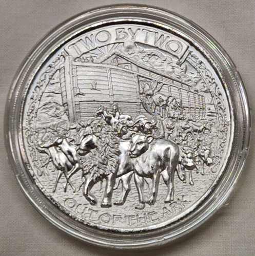 1oz Noah's Ark Silver Round Coin Two by Two Out of the Ark Great Bible ...