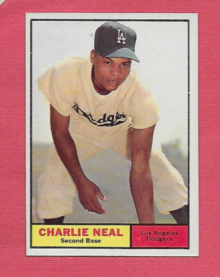 1961 Topps # 423 Charlie Neal Short Print - EXMT+ - Dodgers | eBay