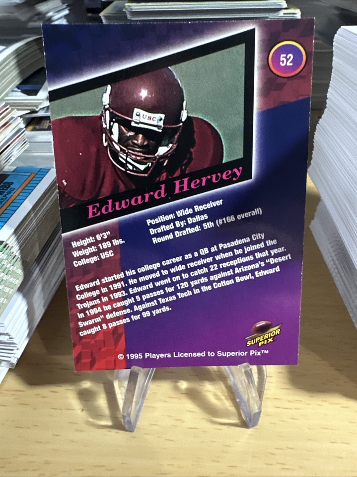 1995 Draft Superior Pix Edward Hervey #52 | eBay
