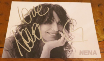 Nena 80's pop singer signed autographed 6x8 flat 99 Luftballons Red ...