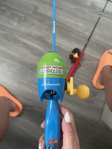 Vintage DISNEY'S Mickey Mouse Club" Kids Fishing Rod & Reel by ...
