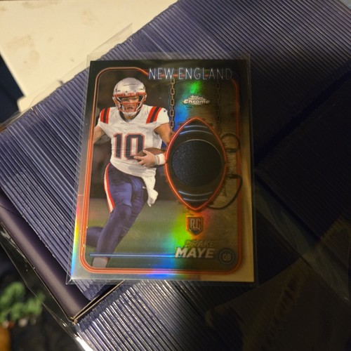 Drake Maye - 2024 Topps Chrome Rookie Relic #CRR-DM (RC) Player-Worn ...