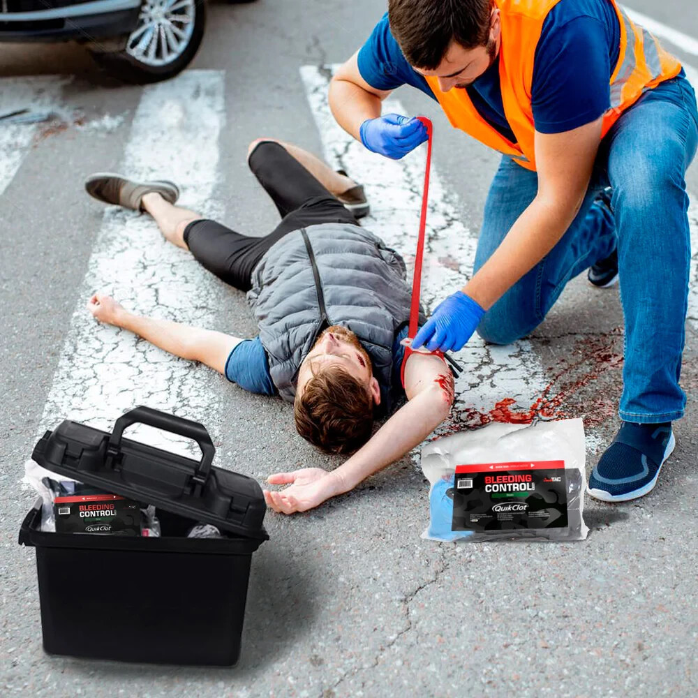 MediTac Bleeding Control Pack Stocked First Aid Kit QuikClot Celox with ...