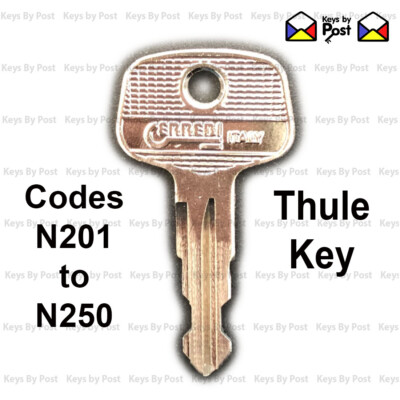 THULE KEY - Codes N201 TO N250 (NEW SERIES) Bike Rack, Roof Box, Roof ...