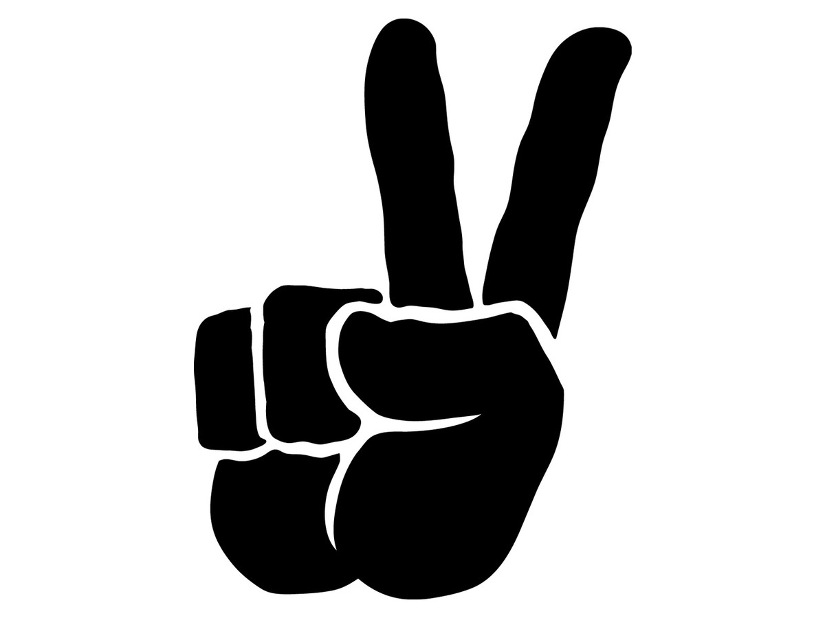 Two Fingers Peace Sign Symbol