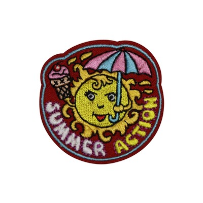 Summer Action Embroidered Iron On Patch - Summertime Fun Kids Boys ...