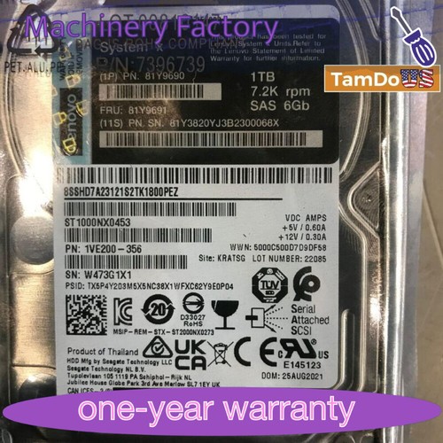 (7XB7A00027) Lenovo ThinkSystem 1.2TB 2.5" Hard Drive | eBay