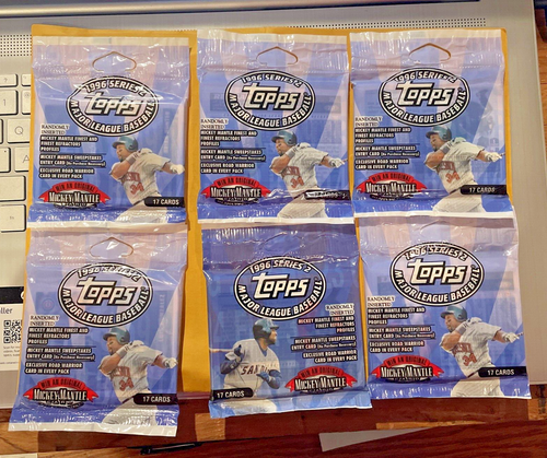 6 Packs 1996 MLB Topps Baseball Series 2 Lot (Finest Mickey Mantle ...