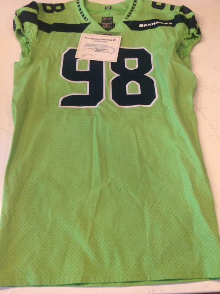 Shamar Stephen Seattle Seahawks Color Rush Game jersey w/ COA Aweome ...
