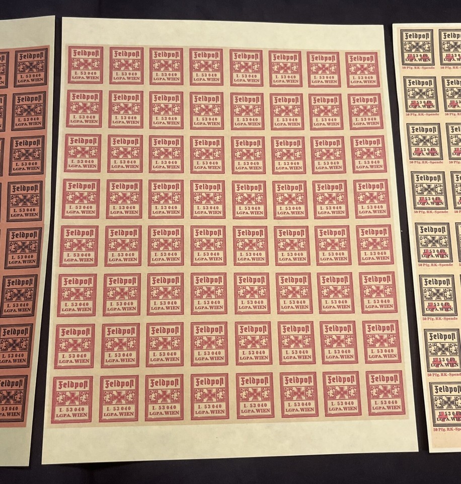 Feldpost Soldier Military Stamps WW2 WWII Nazi Third Reich Sheet Lot ...