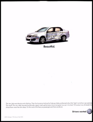 2005 VW Volkswagen Jetta Original Advertisement Car Print Ad J702A | eBay