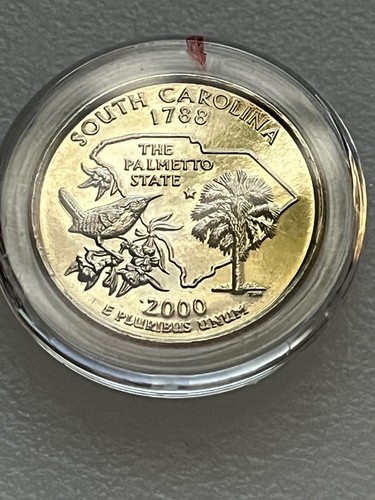 24K Gold Plated SOUTH CAROLINA Lottery Ticket Scratcher Coin Real State ...