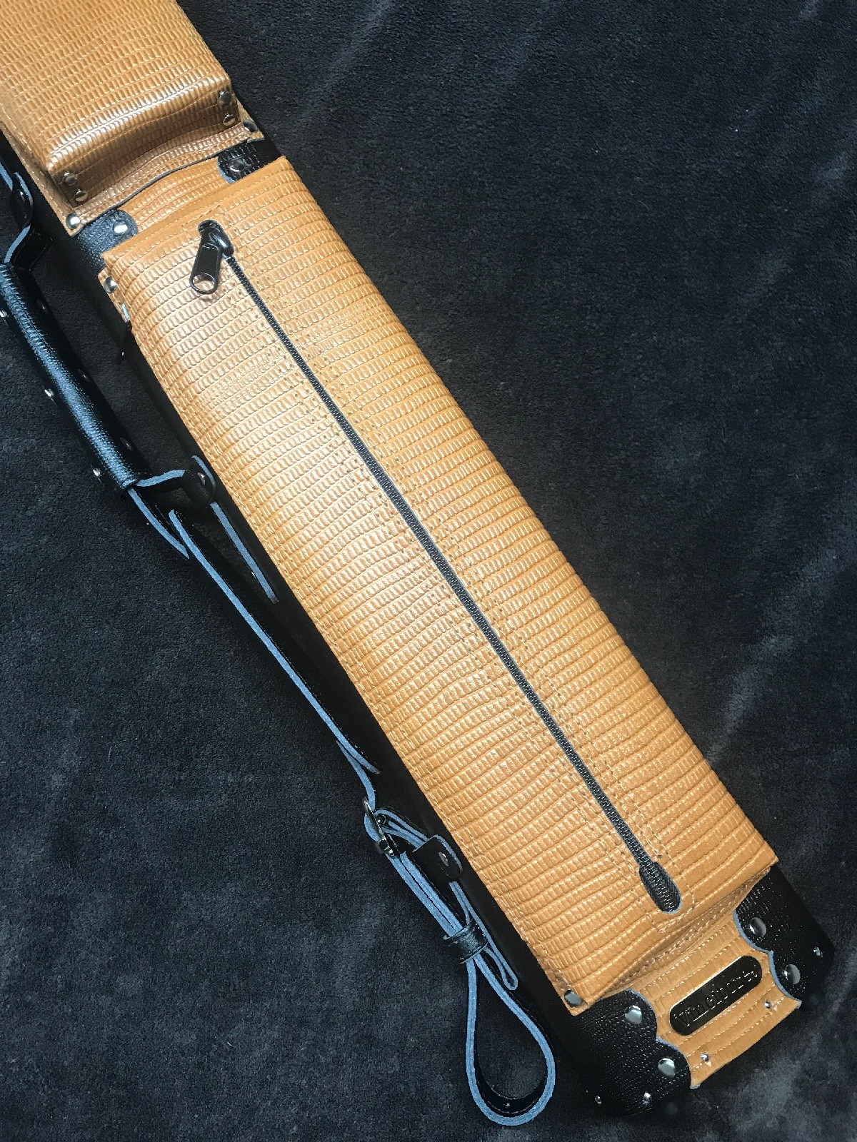 Vincitore Genuine Lizard Embossed Leather Black / Lite Brown 3 Butt 5 ...