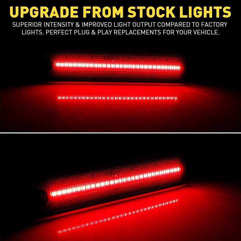 4X Amber Red Smoked LED Bumper Side Marker Lights For Pontiac 1998-2002 ...