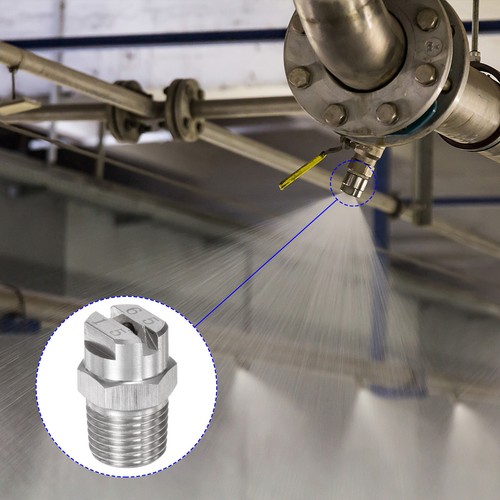 2pcs 65 Degree Flat Fan Spray Tip 2.4mm Orifice 1/4BSPT Male with Tape ...